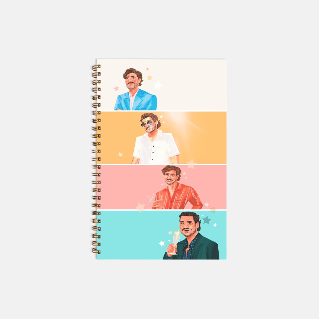 Javi Gutierrez Notebook | Pedro Pascal Fan Art, Spiral Bound - Etsy