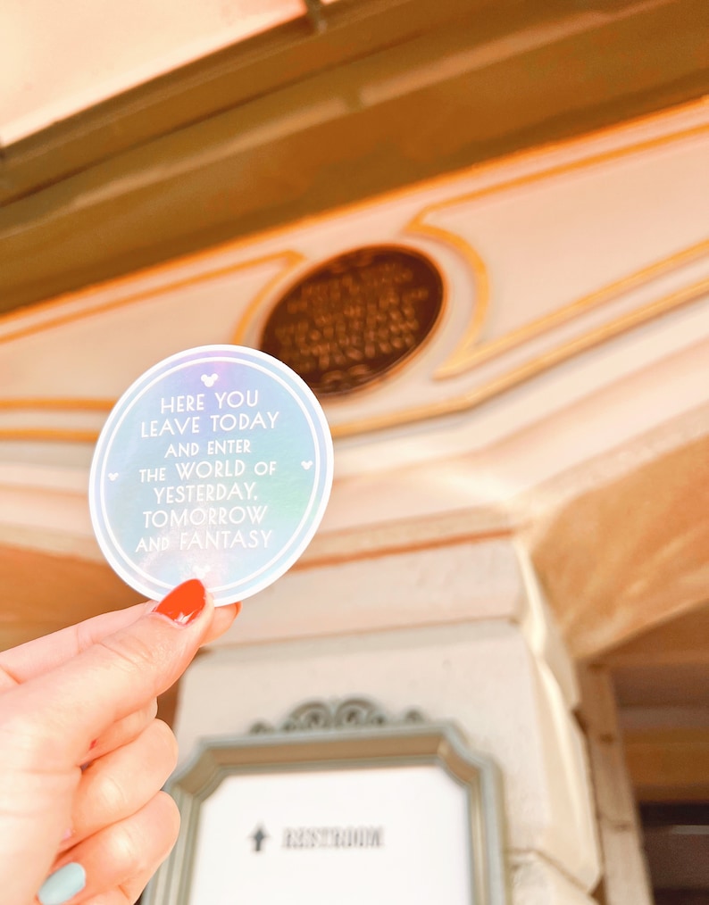 Magic Kingdom Welcome Plaque Holographic 3x3 Diecut Sticker - Etsy