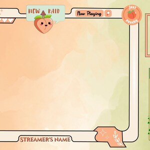 Animated Twitch Overlay: PEACHY PEACH / Peach / Fruit / Overlay ...