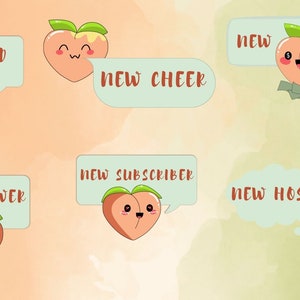 Animated Twitch Overlay: PEACHY PEACH / Peach / Fruit / Overlay ...