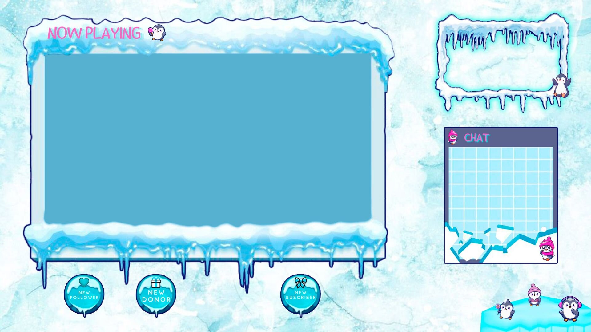 Twitch Overlay: PENGUIN SEASON - Etsy