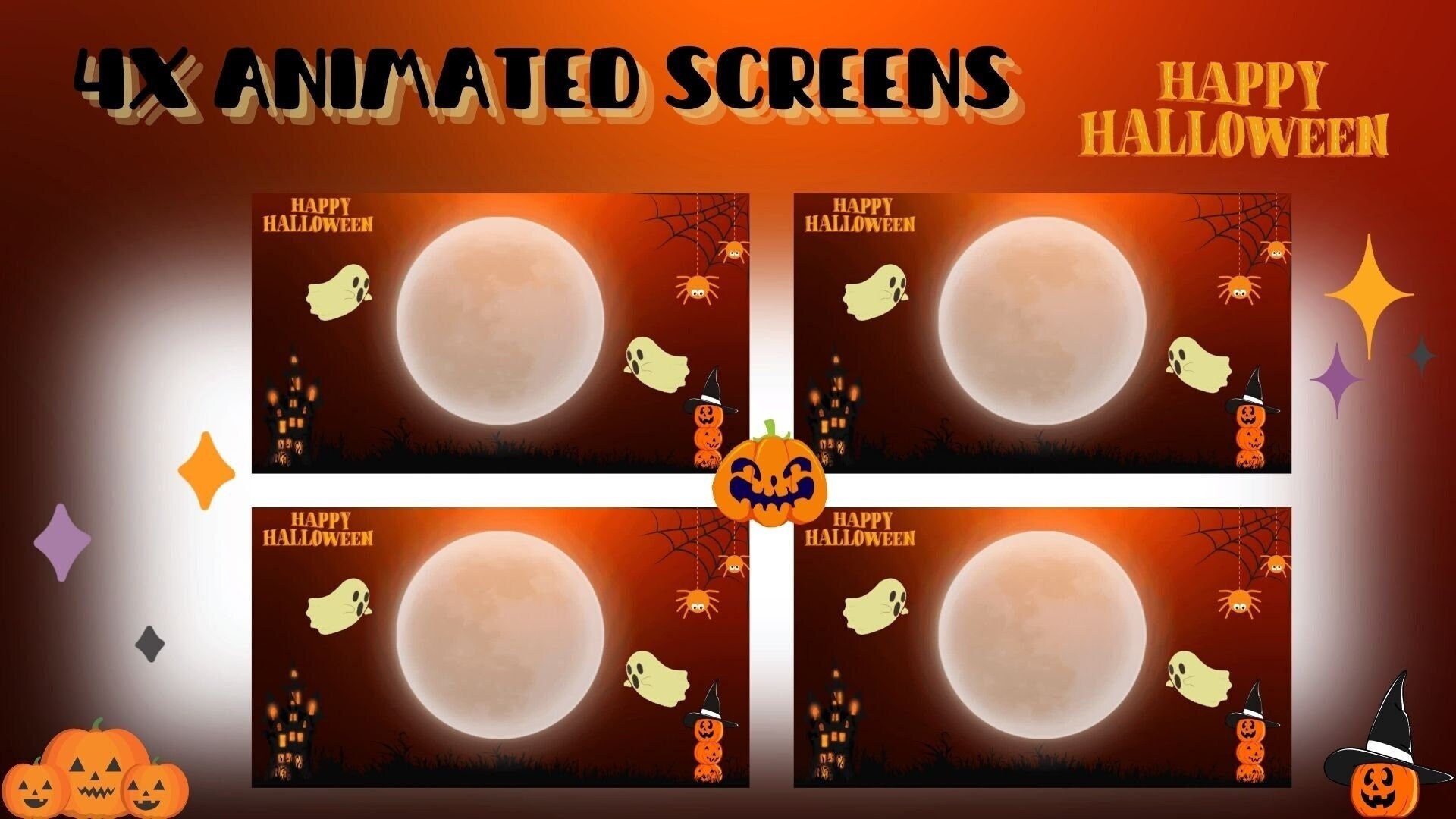 Animated Screens for Twitch: HAPPY HALLOWEEN / Halloween / Pumpkin ...