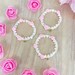 Rosey Hearts Mother of Pearl Beaded Bracelet: Feminine Boho Stack - Etsy