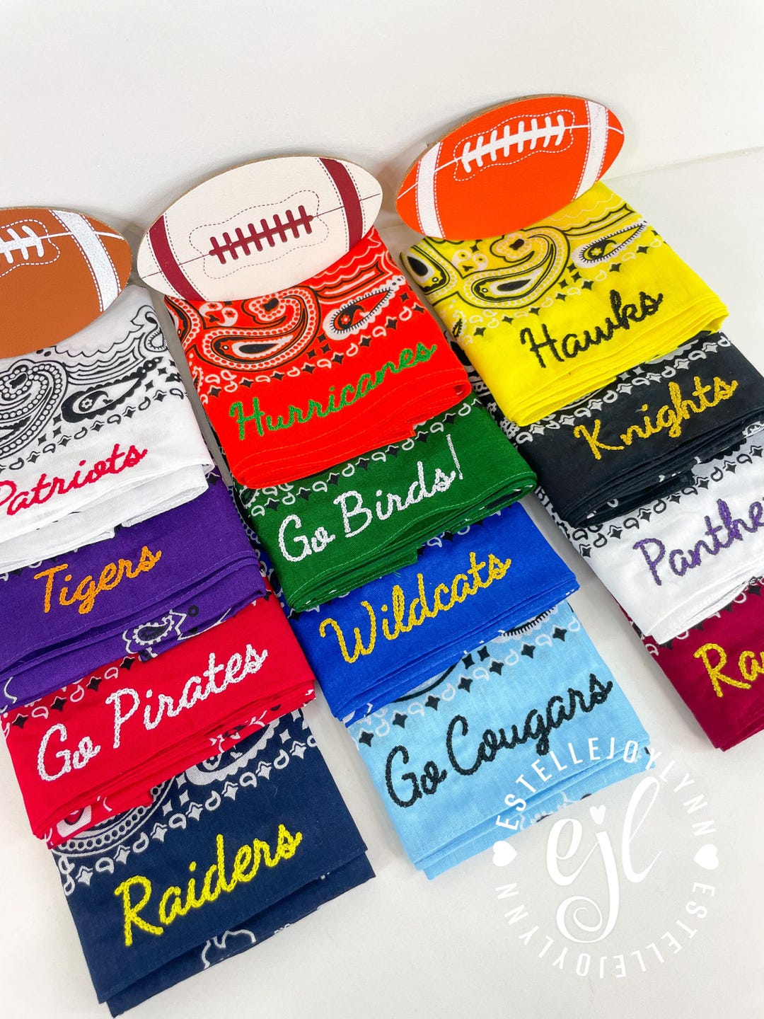 Custom Embroidered School Spirit Bandana: Personalized Team Colors - Etsy