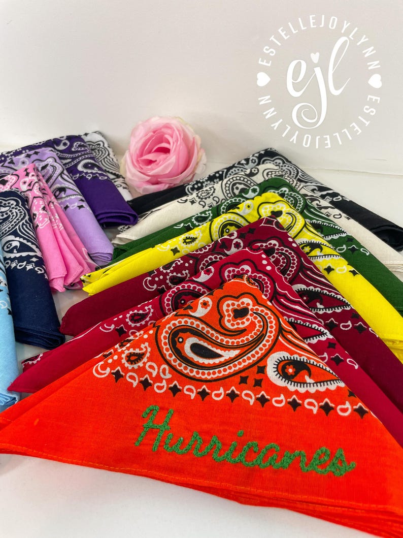 Embroidered Cowboy Boot Bow Bandana: Custom School Spirit, Gold ...
