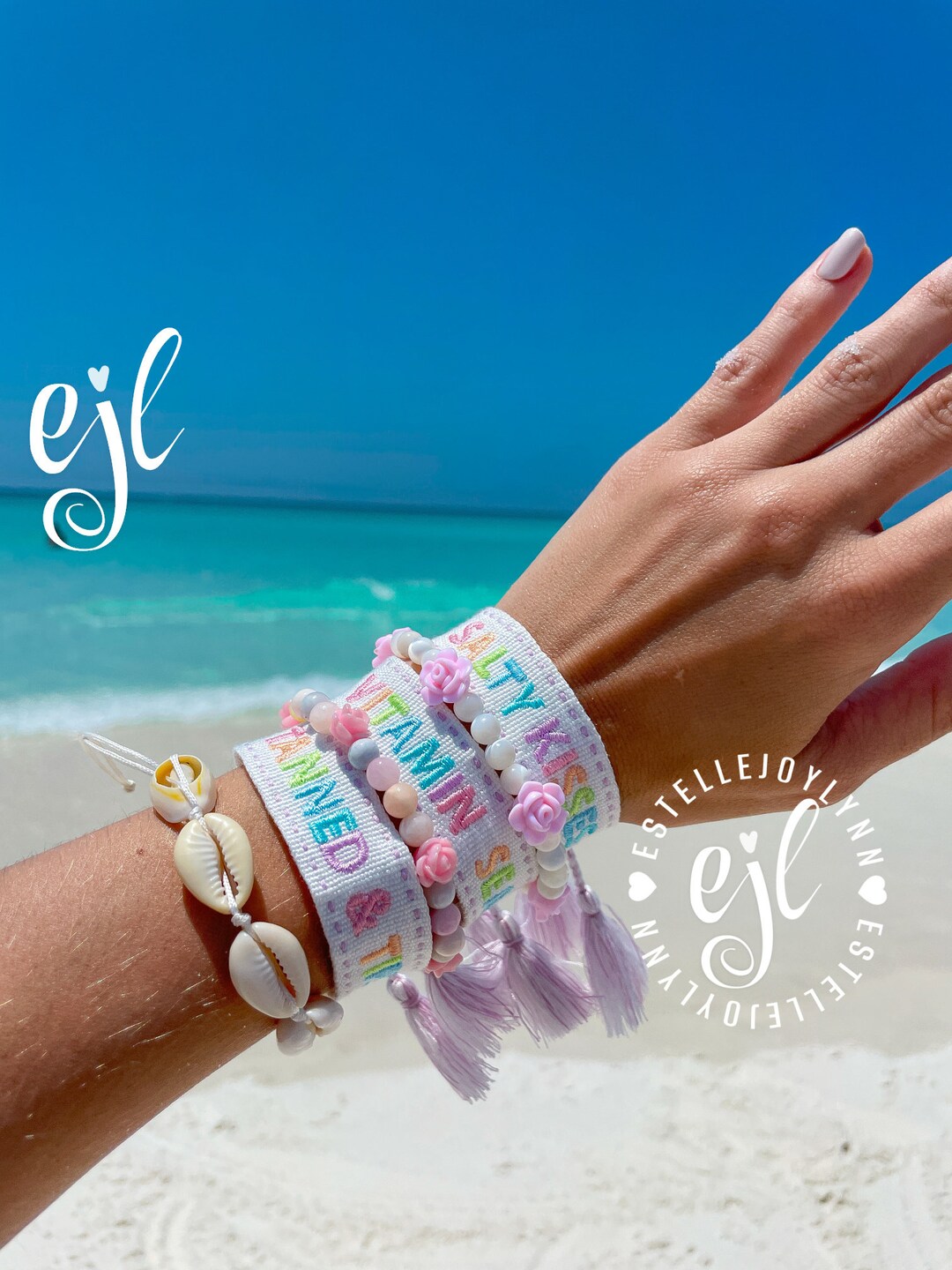 Embroidered Tassel Friendship Bracelet / Pastel Custom Multicolor ...