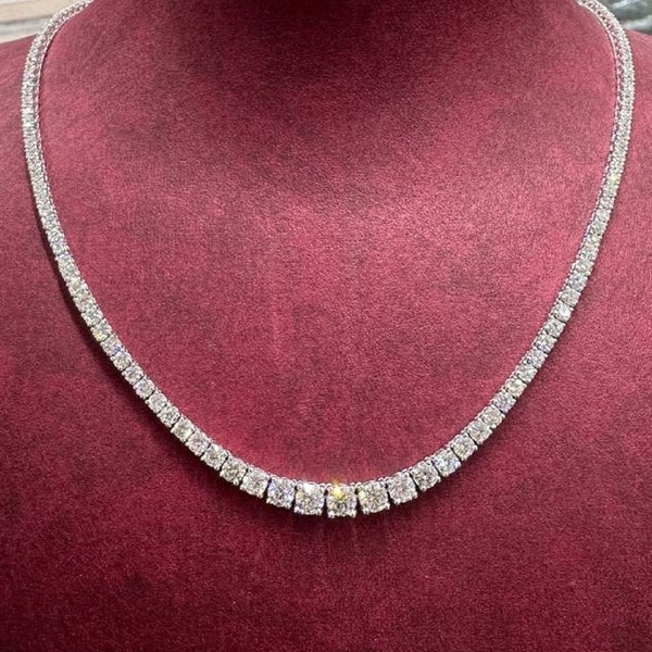 Graduated Diamond Necklace - Etsy