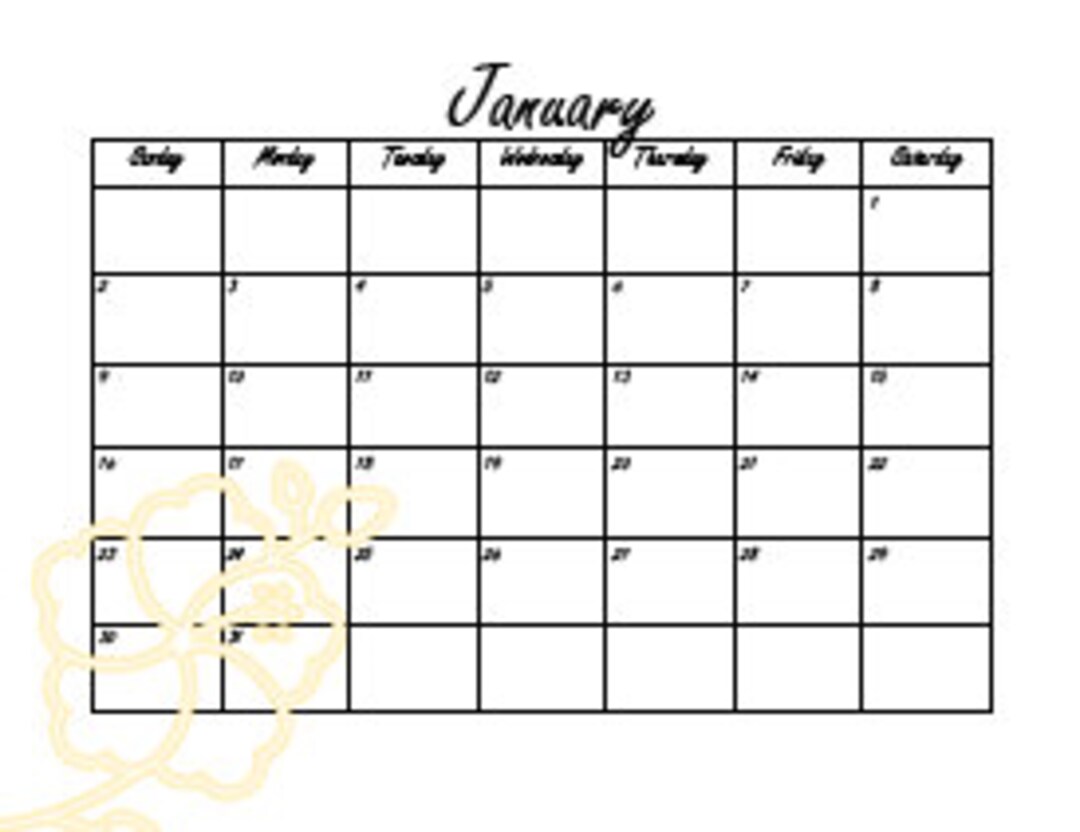 2022 Printable & Fillable Calendar - Etsy