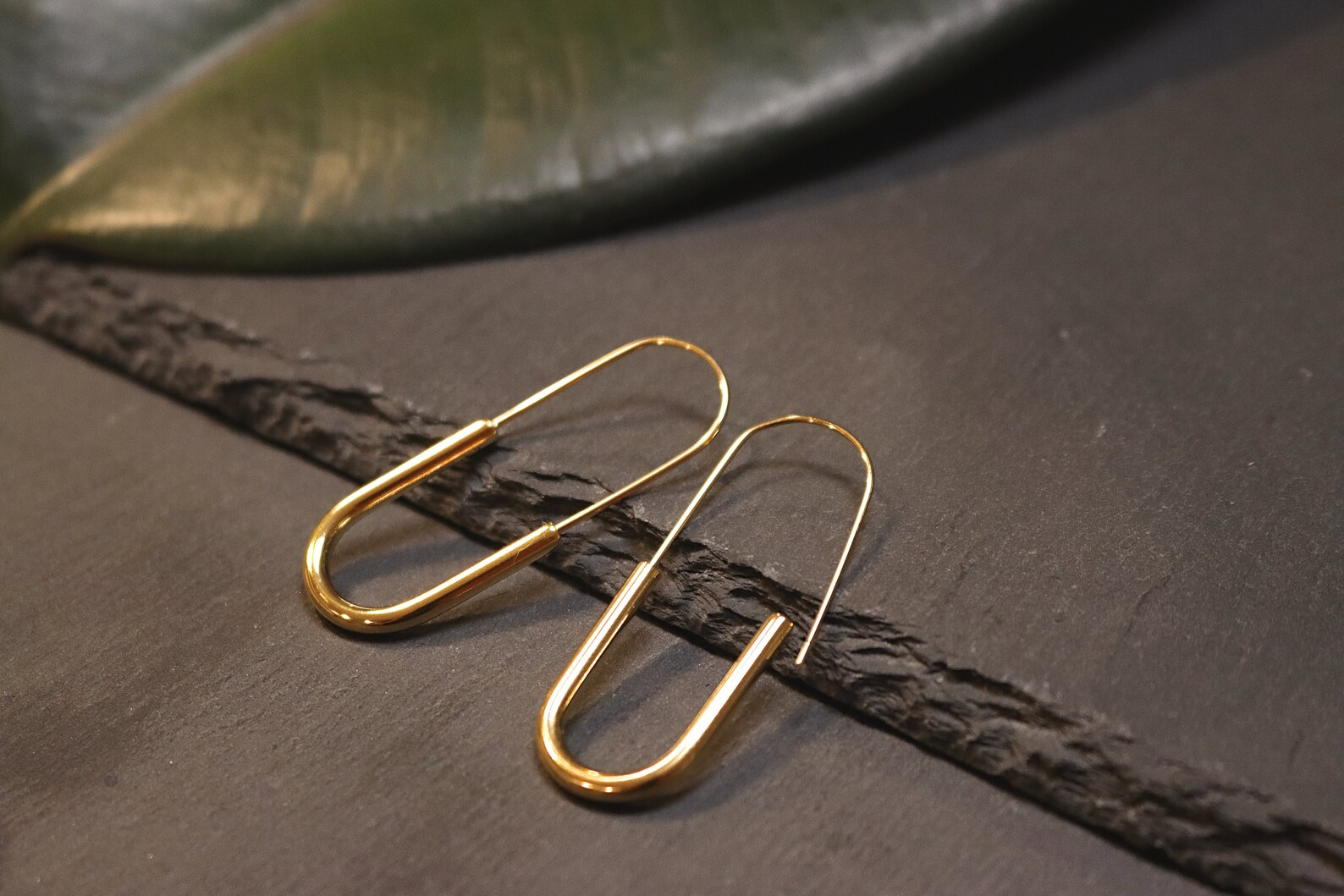Hoop Earrings, Safety Pins Gold Plated 18k, Jewellery Woman, Surgical ...