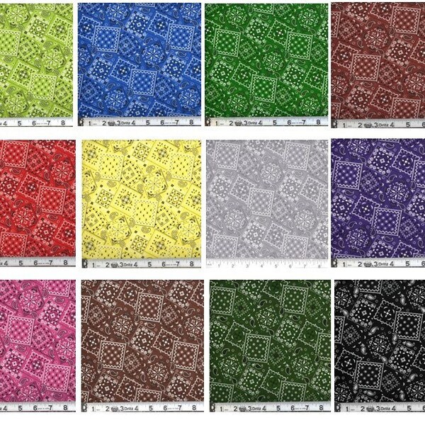 Bandana Fabric - Etsy