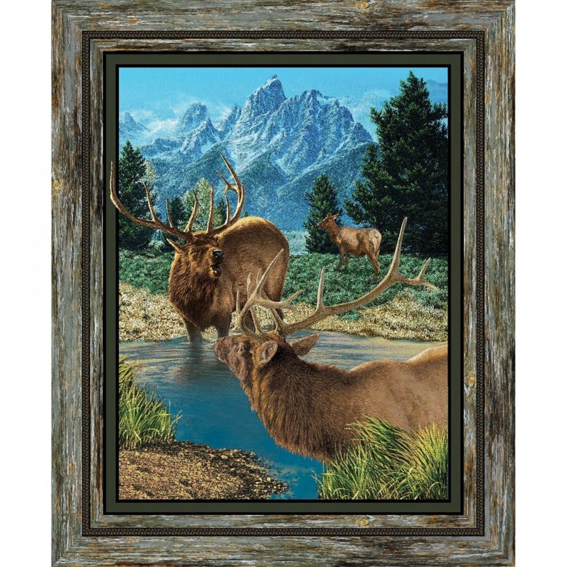 Elk Deer Fabric Quilt Panel by Springs Creative - Etsy