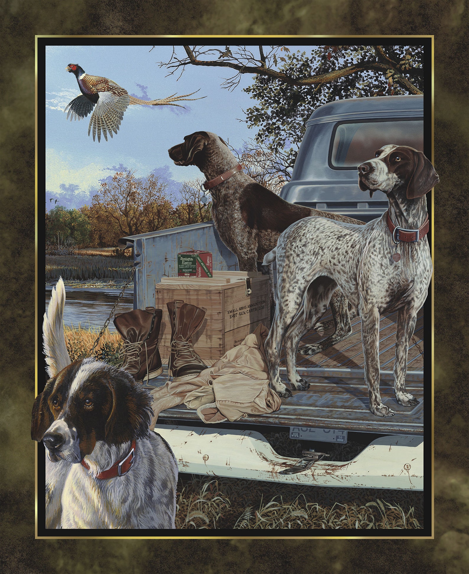 Dog Days, by Scot Storms Wild Wings Fabric Quilt Panel 100% Cotton ...