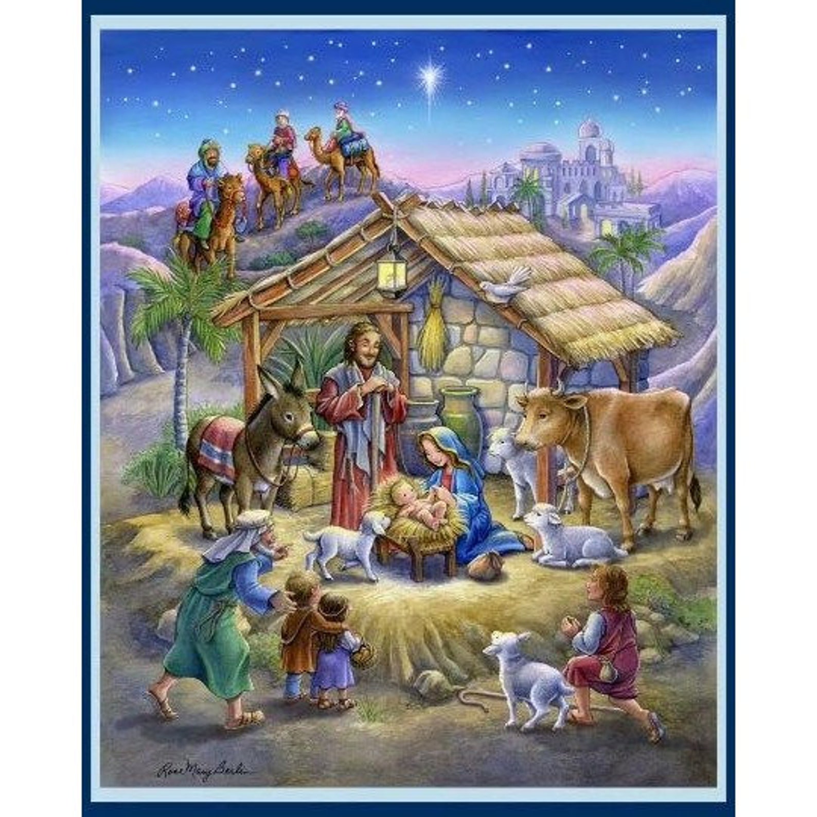 NATIVITY SCENE Fabric Quilt Panel 100% Cotton Woven Fabric - Etsy