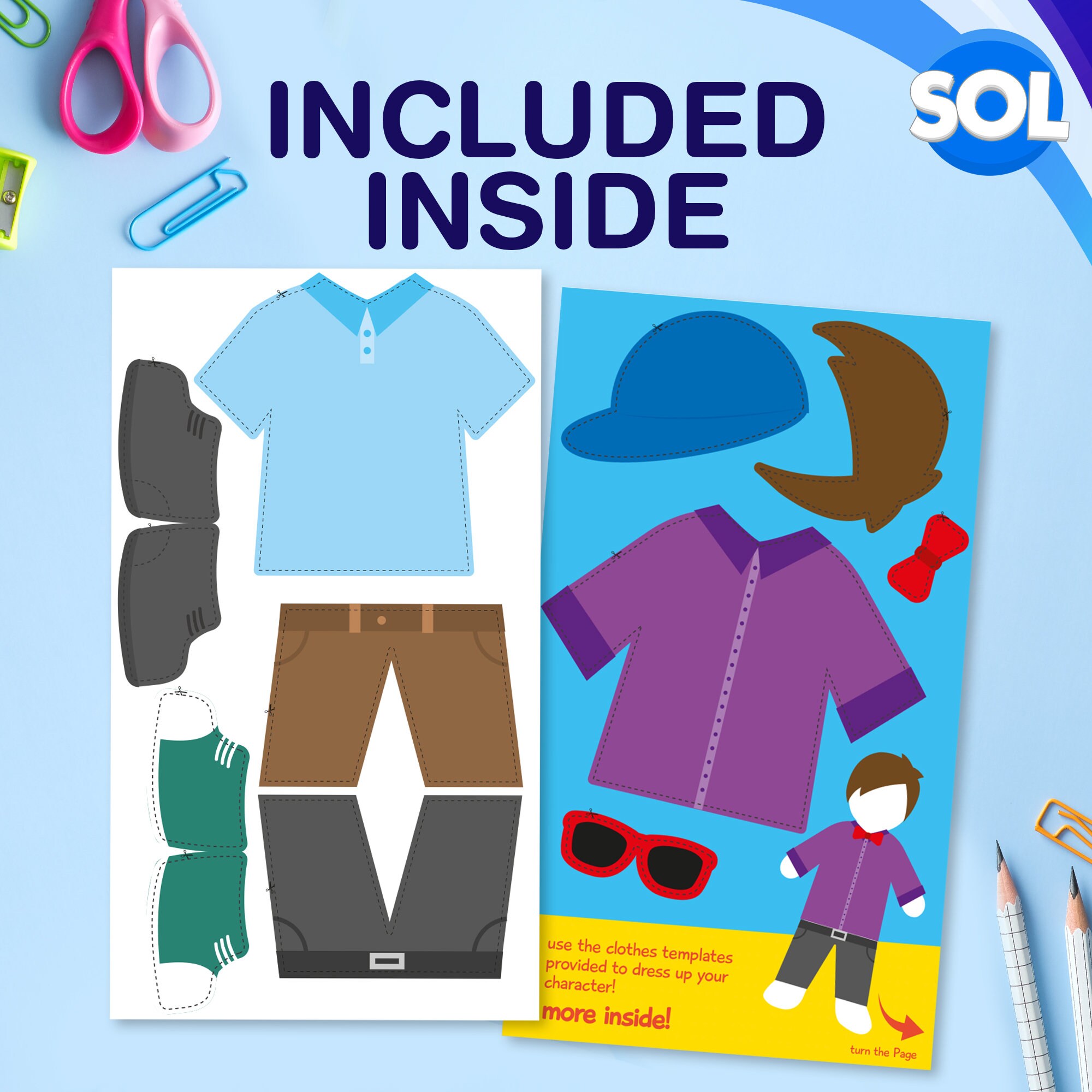 40 Paper People Cut Outs for Kids Arts and Crafts 15 Boy 15 - Etsy