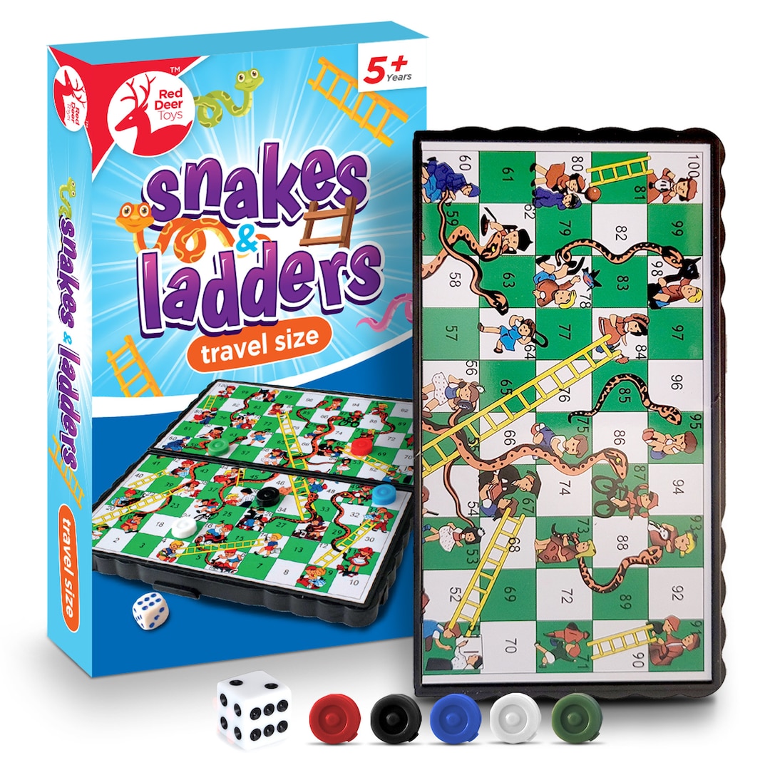 Travel Snakes and Ladders Game for Kids Mini Snakes and - Etsy