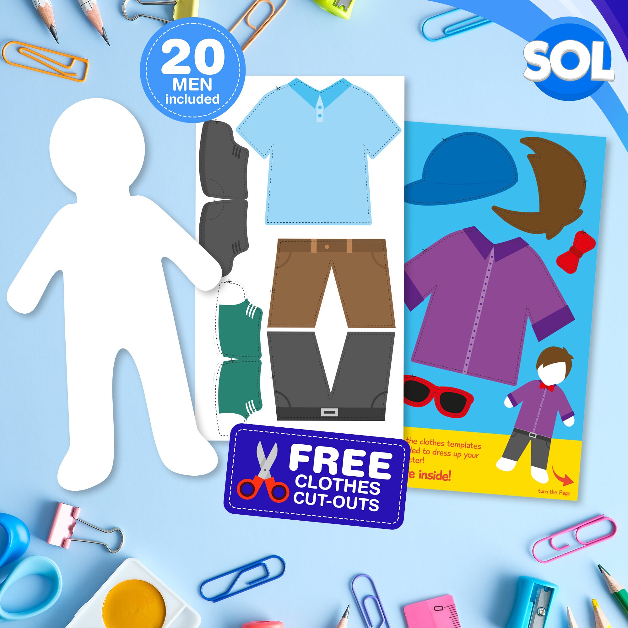 40 Paper People Cut Outs for Kids Arts and Crafts 15 Boy 15 - Etsy UK