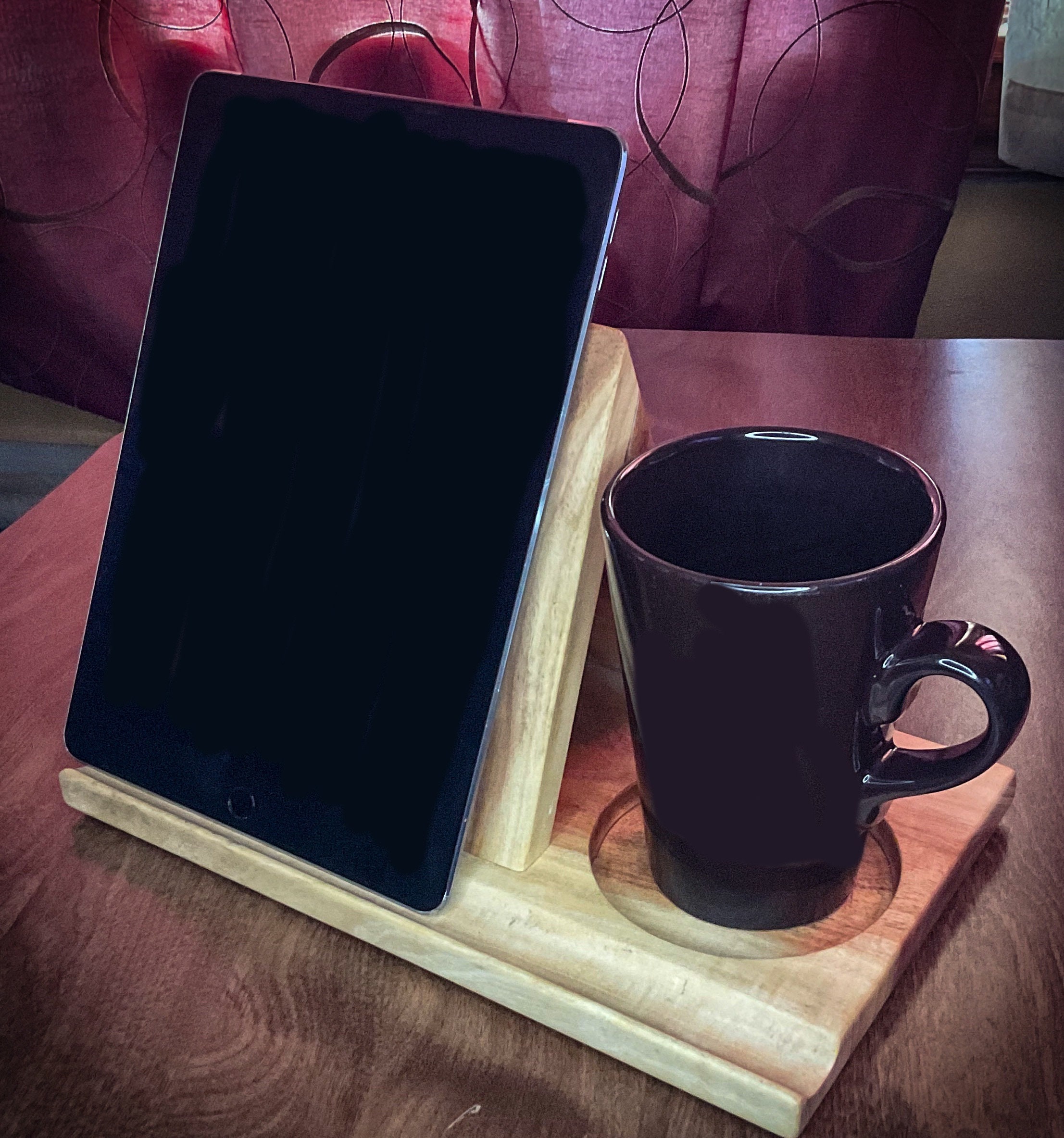 Book Valet, Book Place Holder, E-reader Stand With Cup Holder. Gift for ...