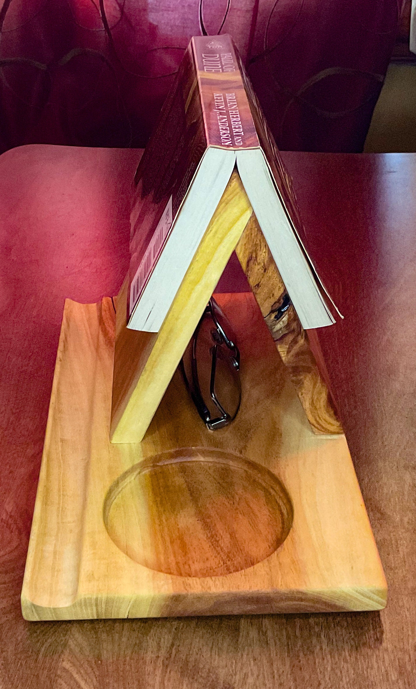 Book Valet, Book Place Holder, E-reader Stand With Cup Holder. Gift for ...