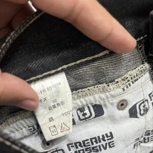 Freaky Massive Baggy Jeans Spike Pocket Embroidered Pocket Black ...