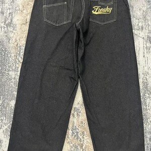 Freaky Massive Baggy Jeans Spike Pocket Embroidered Pocket Black ...