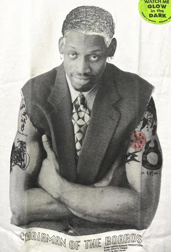 Vintage Dennis Rodman Glow in the Dark Chairman of th… - Gem