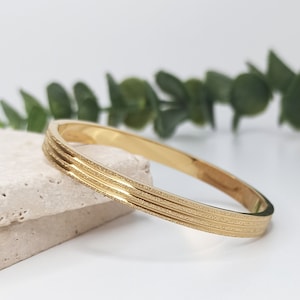 Gold Filled Bangle Bracelet Gold Stackable Cuff Bracelet - Etsy