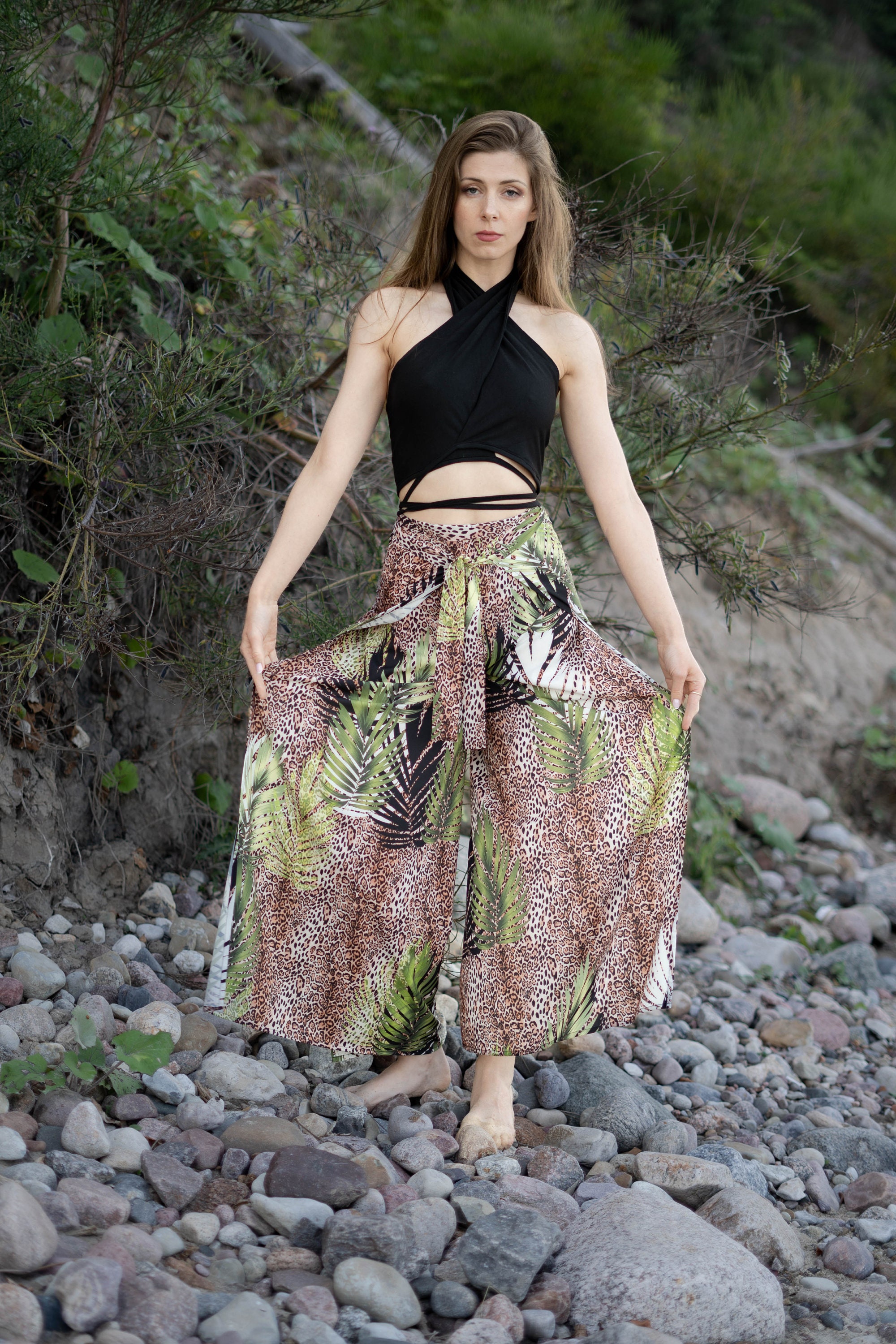 Wild Soul Pareo Pants, Wrap Pants, Brazilian Zouk Pants, Side Slit ...