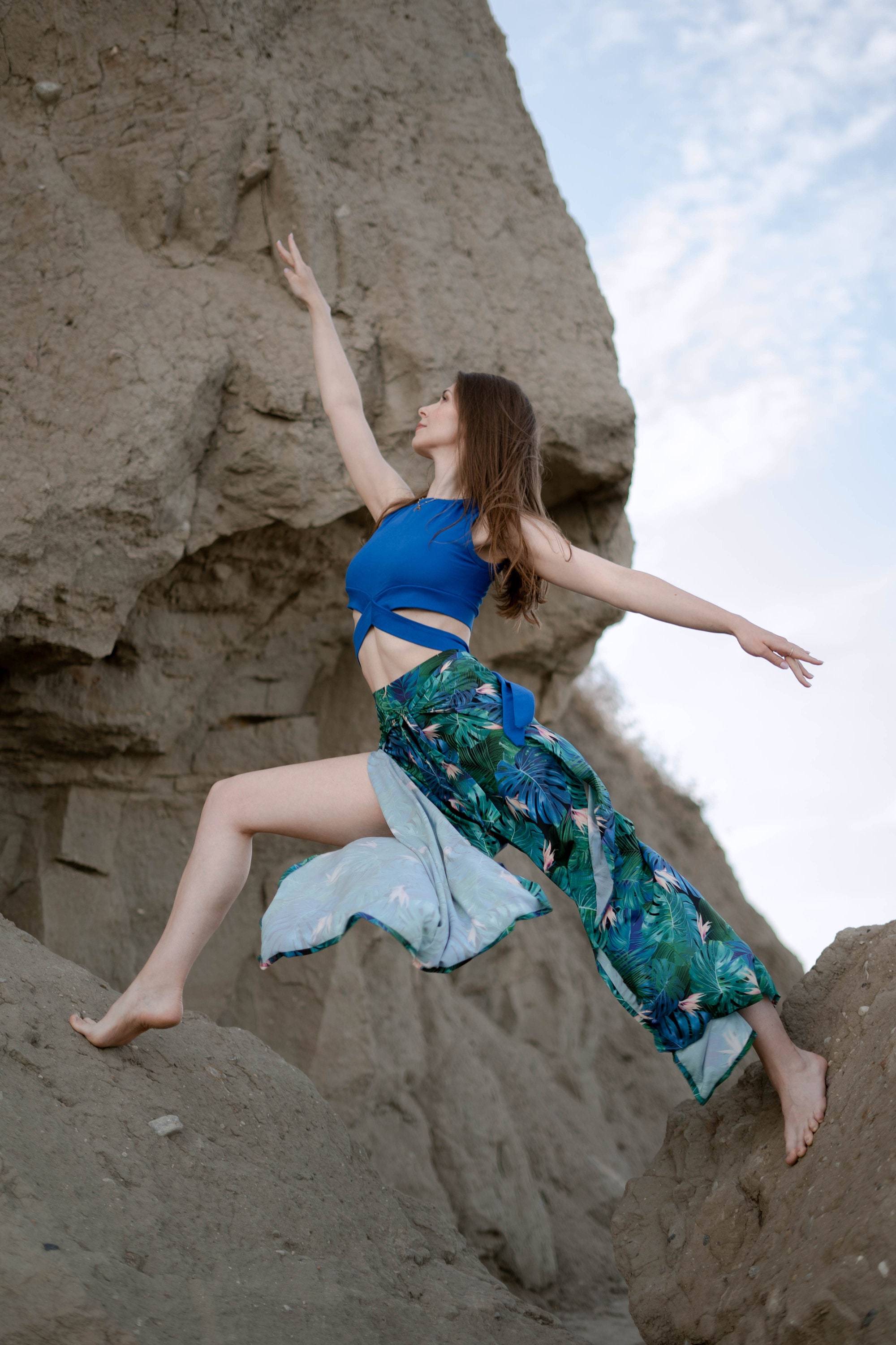 Paradise Pareo Pants, Wrap Pants, Brazilian Zouk Pants, Side Slit ...