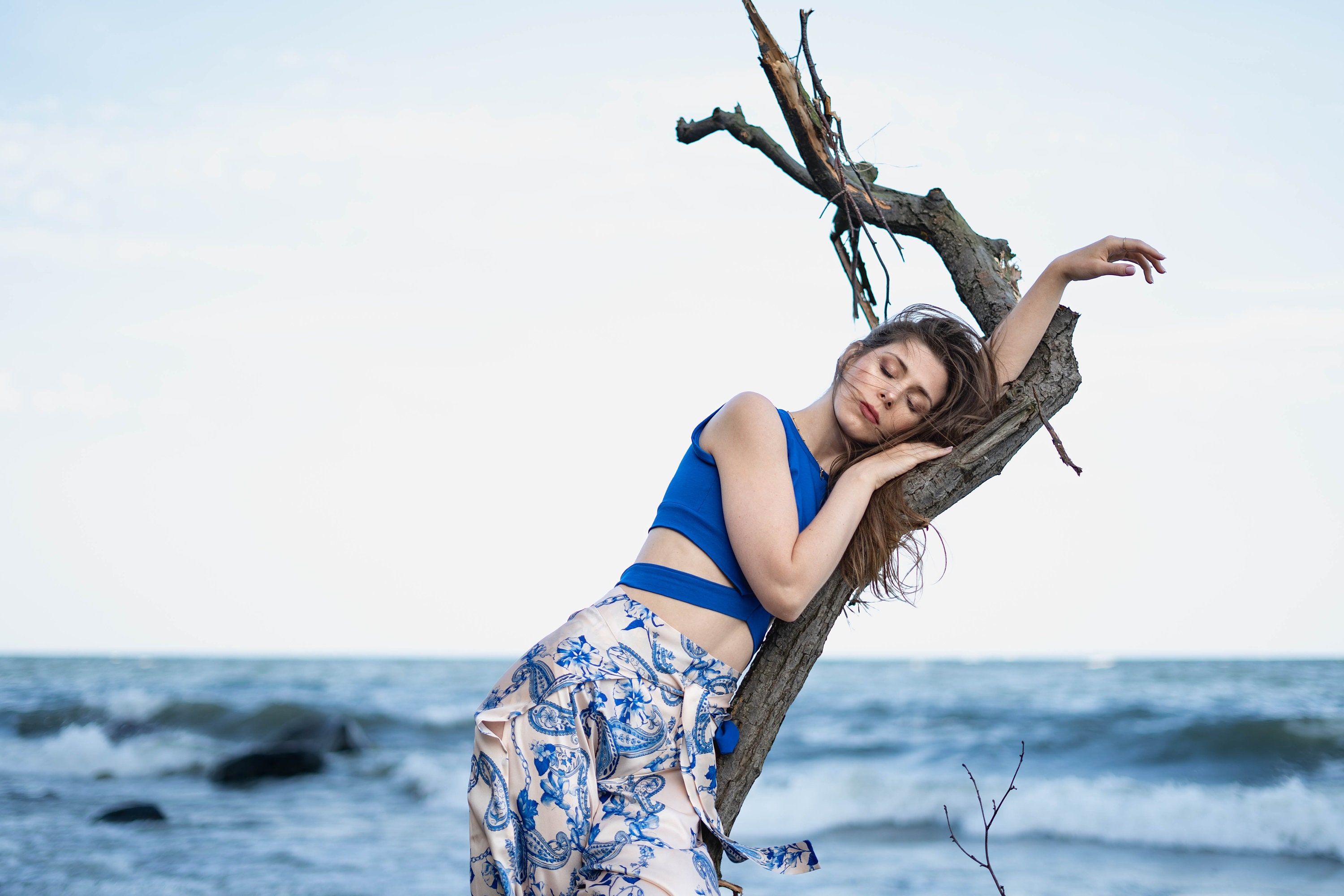 White and Blue Floral Pareo Pants, Wrap Pants, Brazilian Zouk Pants ...