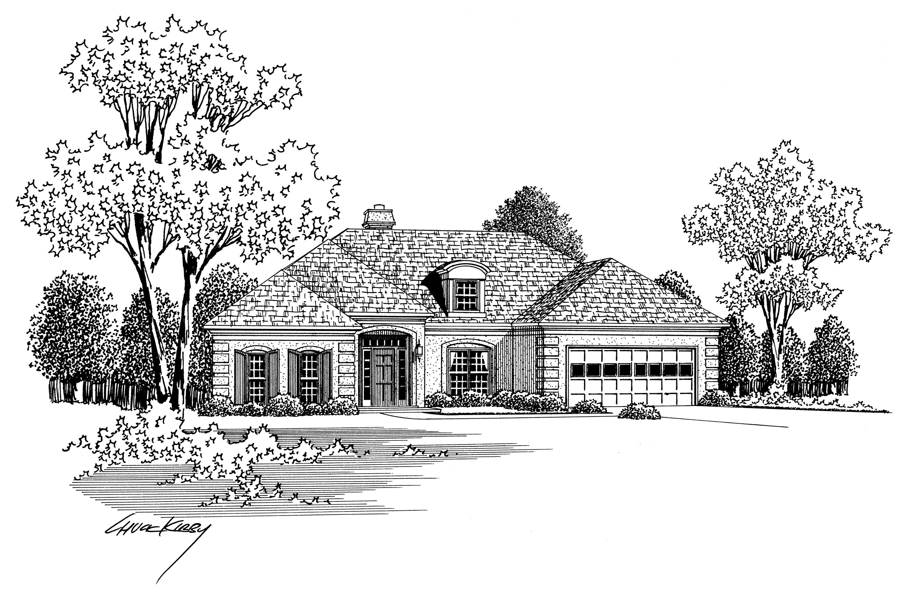 8x10" Classic Custom Home Portrait, Hand Drawn, Original House Sketch ...