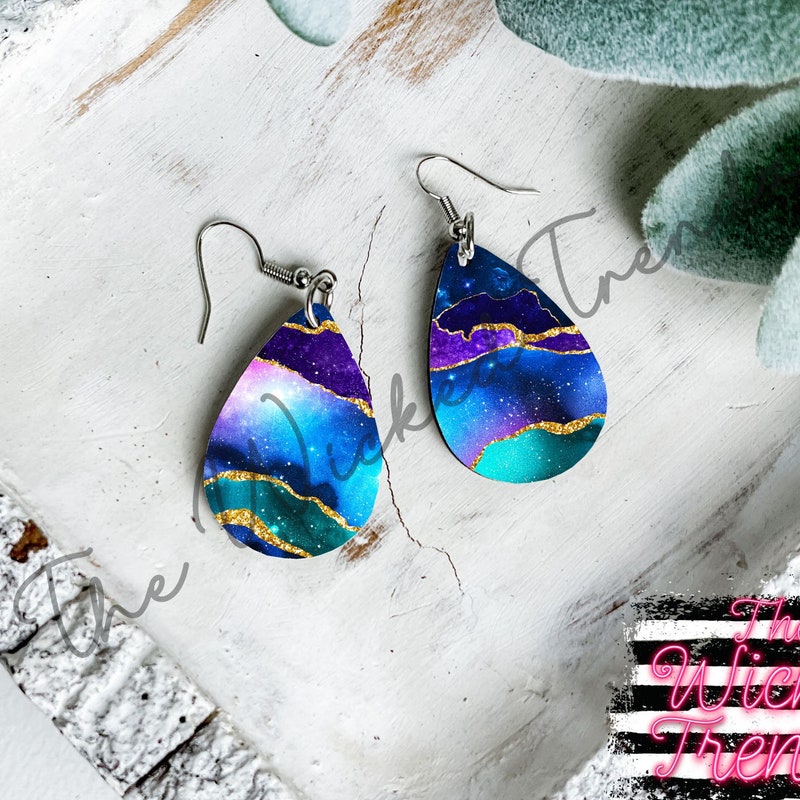 Purple Agate Tear Drop - Etsy