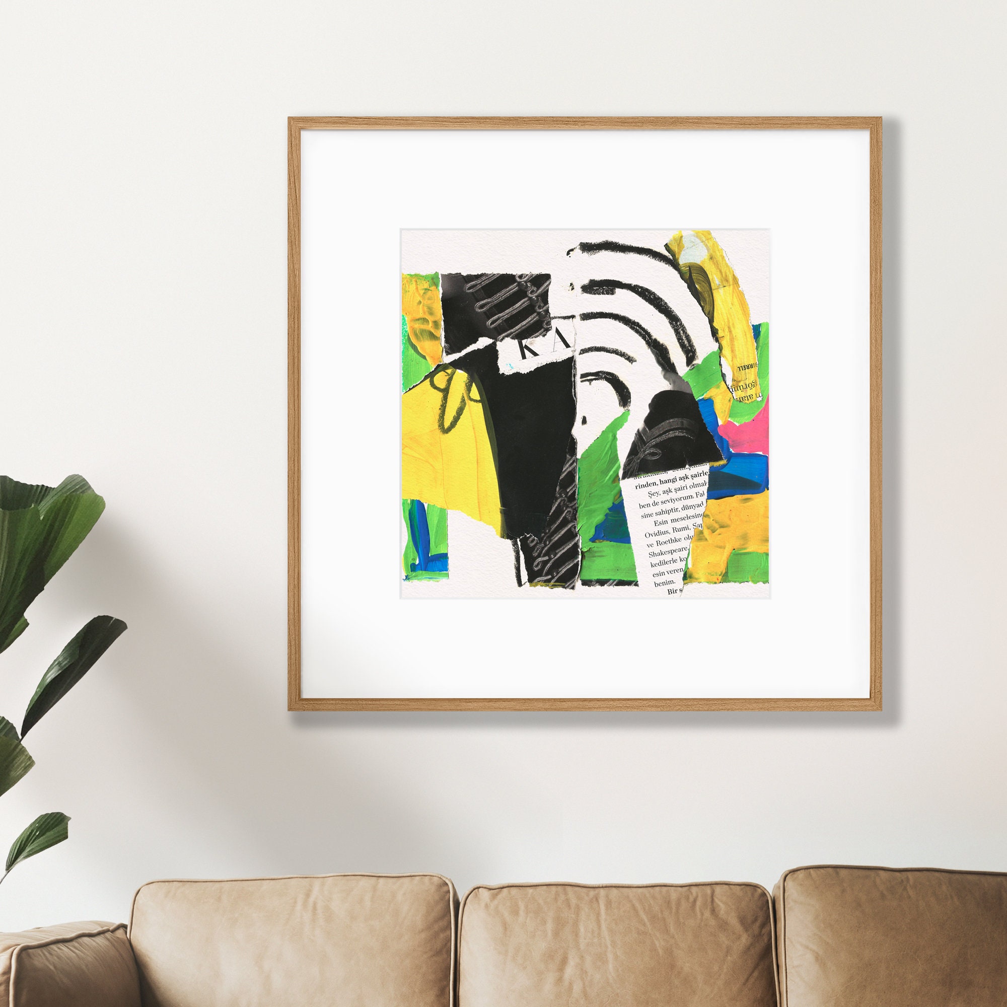 Abstract Art Print, Abstract Collage Art, Printable Abstract, Instant ...