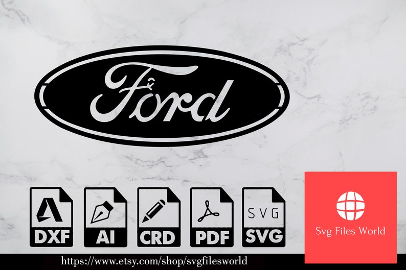 Ford Logo Design Cut Svg Dxf File Wall Sticker Pdf Silhouette | Etsy ...