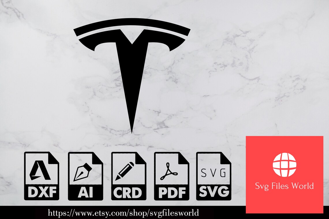 Tesla Elon Musk Cut Svg Dxf File Wall Sticker Pdf Silhouette | Etsy UK