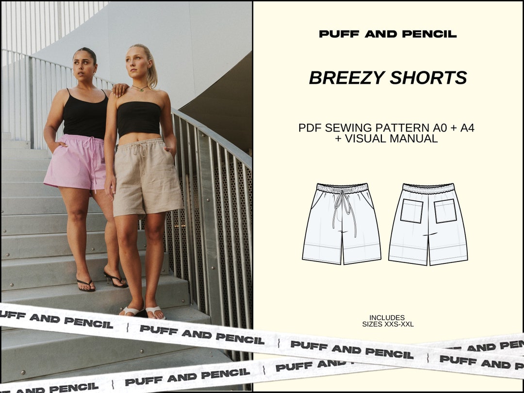 BREEZY Shorts // Digital PDF // Sewing Pattern // Diy Shorts - Etsy ...
