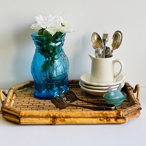 Vintage Kanawha Glass Blue Toby Pitcher: George Washington Colonial Man ...