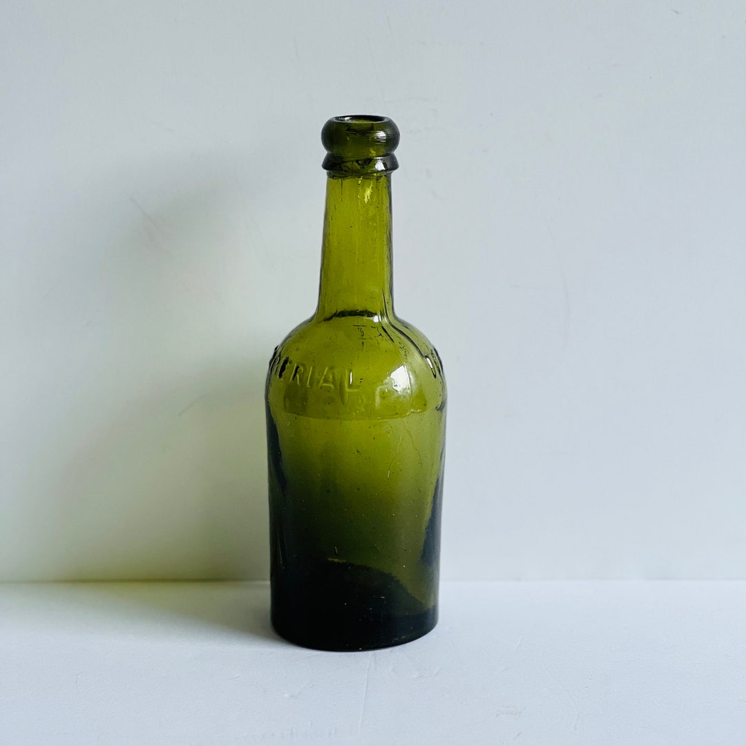 Vintage Imperial Half Pint Green Beer Bottle Farmhouse - Etsy