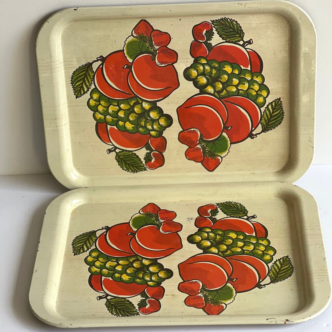 Vintage Metal Lap Tray Sandwich TV Tray Retro Wall Decor Kitchen ...