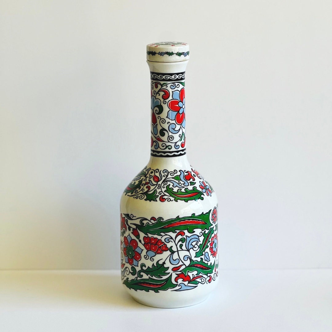 Vintage Metaxa Porcelain Decanter Bottle Floral Design - Etsy