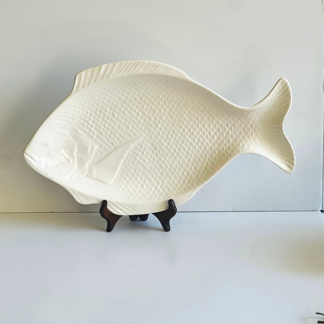 Vintage Large Fish Platter Porcelain Halibut Serving Plate Japan - Etsy