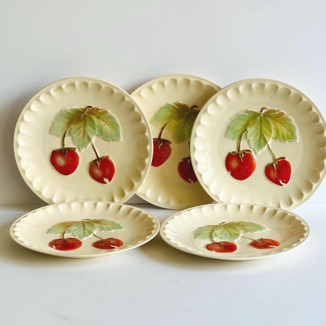 Vintage Erphila Czecho Slovakia Fruit Plates: Decorative Kitchen Plate ...
