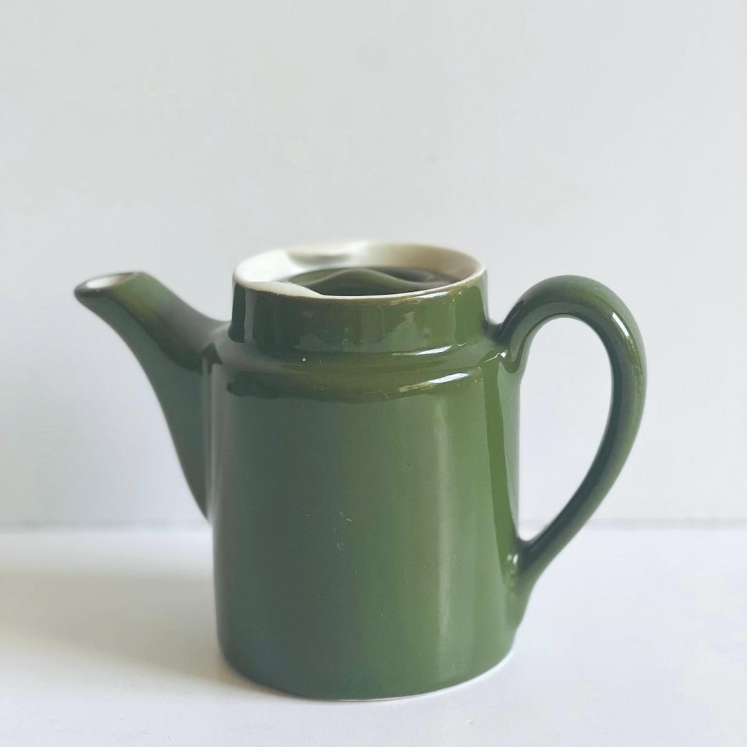 Vintage Small Forest Green Hall Pottery Teapot Restaurant Ware Teapot ...