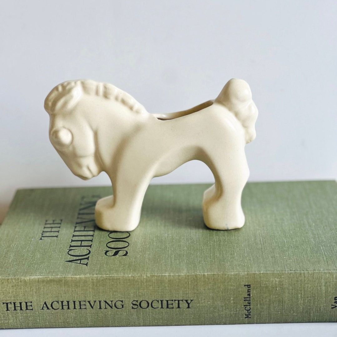 Mccoy Stretch Horse Planter off White Mid Century Pottery Vase Mccoy ...