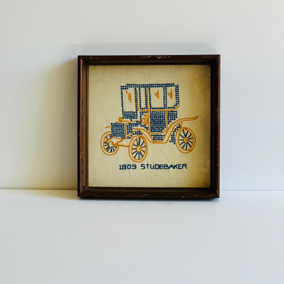 Car Cross Stitch Embroidery Studebaker Vintage Wall Decor Kids Room ...