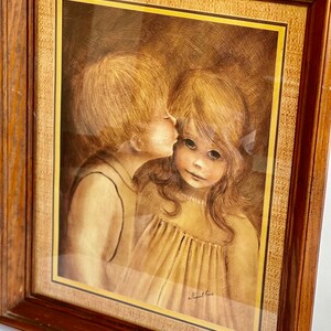 Vintage Margaret Kane A Little Kiss Framed Print - Etsy