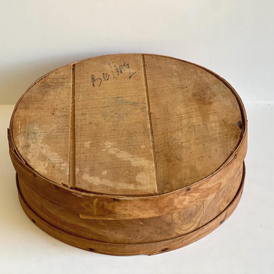 Vintage Round Wood Cheese Box With Lid: Wisconsin Cheese Crate, Rustic ...