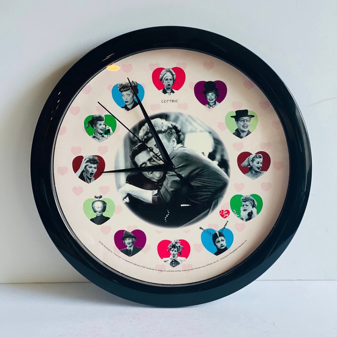 I Love Lucy Wall Clock Lucille Ball Classic TV Memorabilia Collectible ...