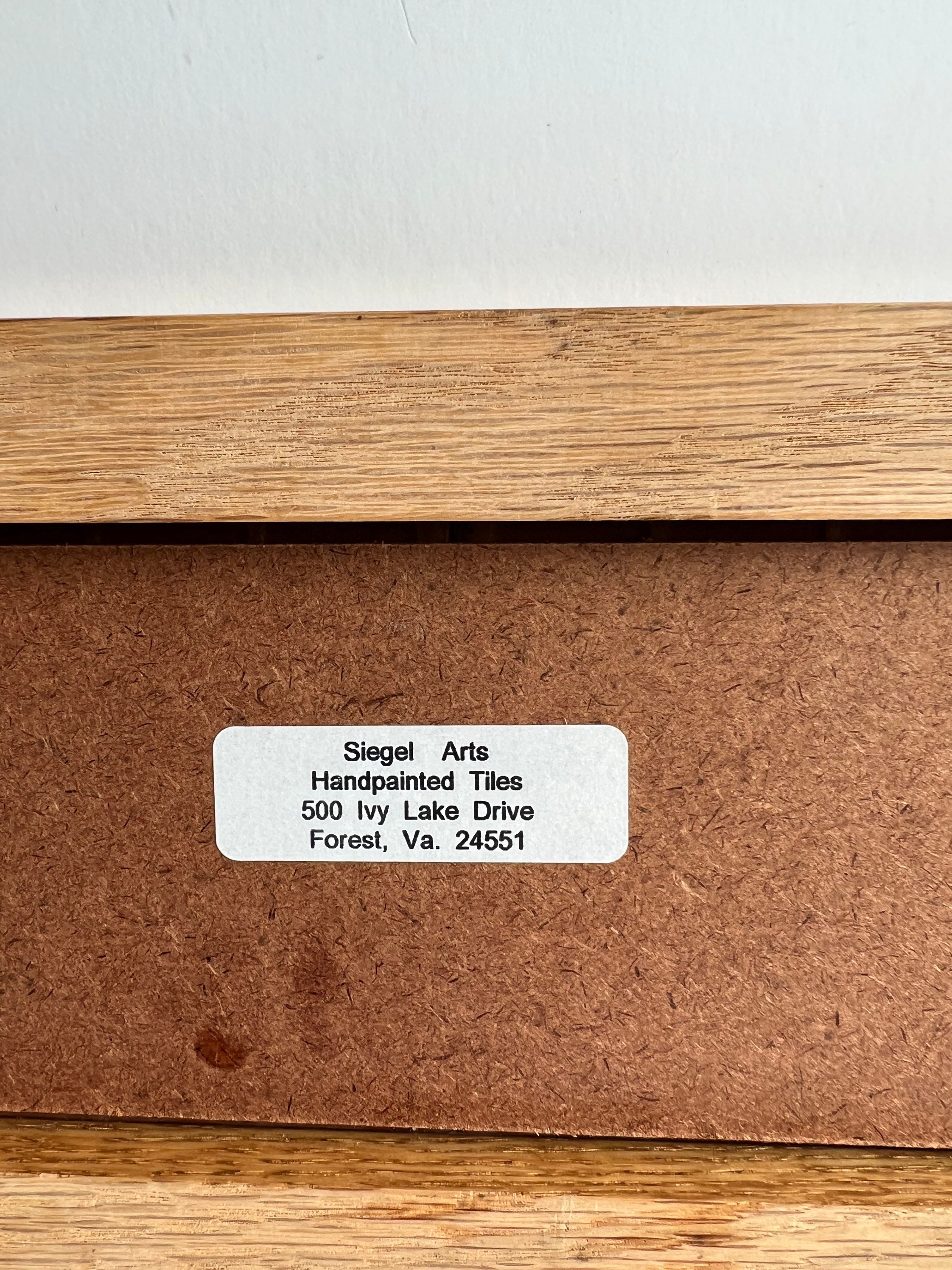 Siegel Arts Hand Painted Tile in Wood Frame Scottie Schnauzer Dog Lover ...