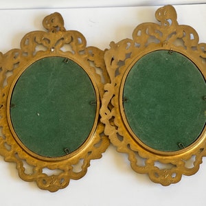 Vintage Italian Mod Depose Blue Boy and Pinkie Gold Framed Wall Decor ...