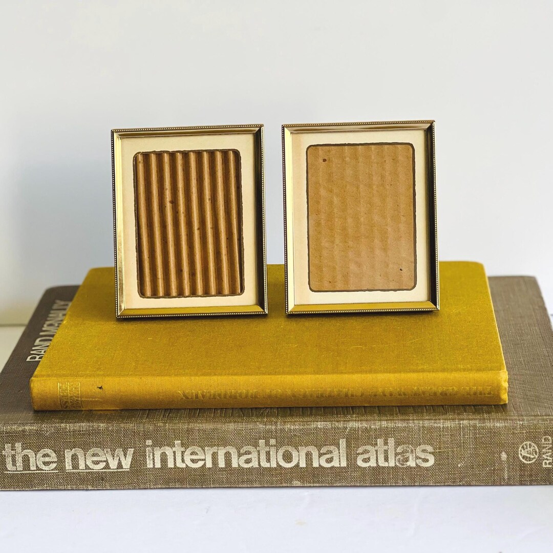 Vintage Gold Metal Photo Frames Tabletop Picture Frames Wedding Table ...